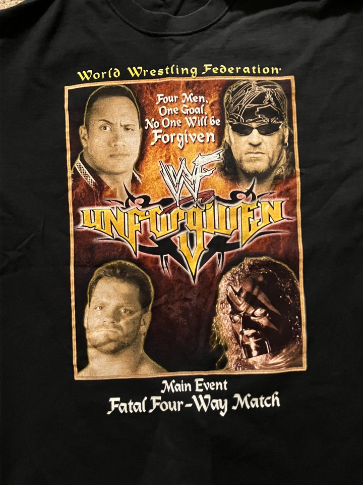 Vintage Unforgiven 2000 WWF Shirt | Rock, Kane, Undertaker, Chris ...