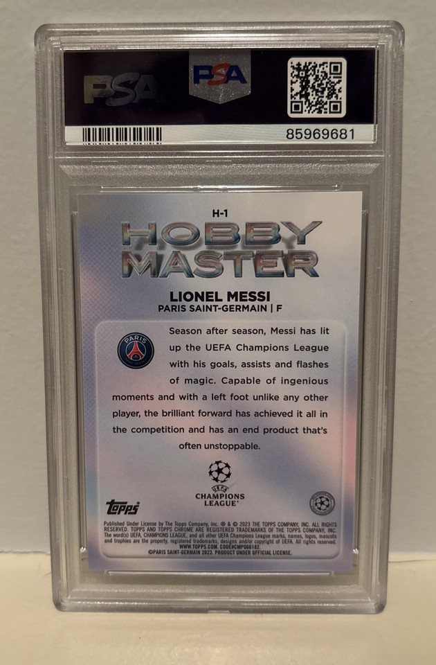 2022-23 Topps Chrome UCC UEFA Lionel Messi Hobby Master PSA 10 PSG | eBay