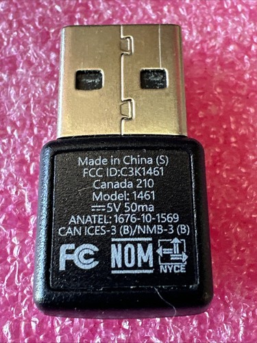 Microsoft Model: 1461 Receiver USB Wireless Dongle for Keyboard/Mouse ...