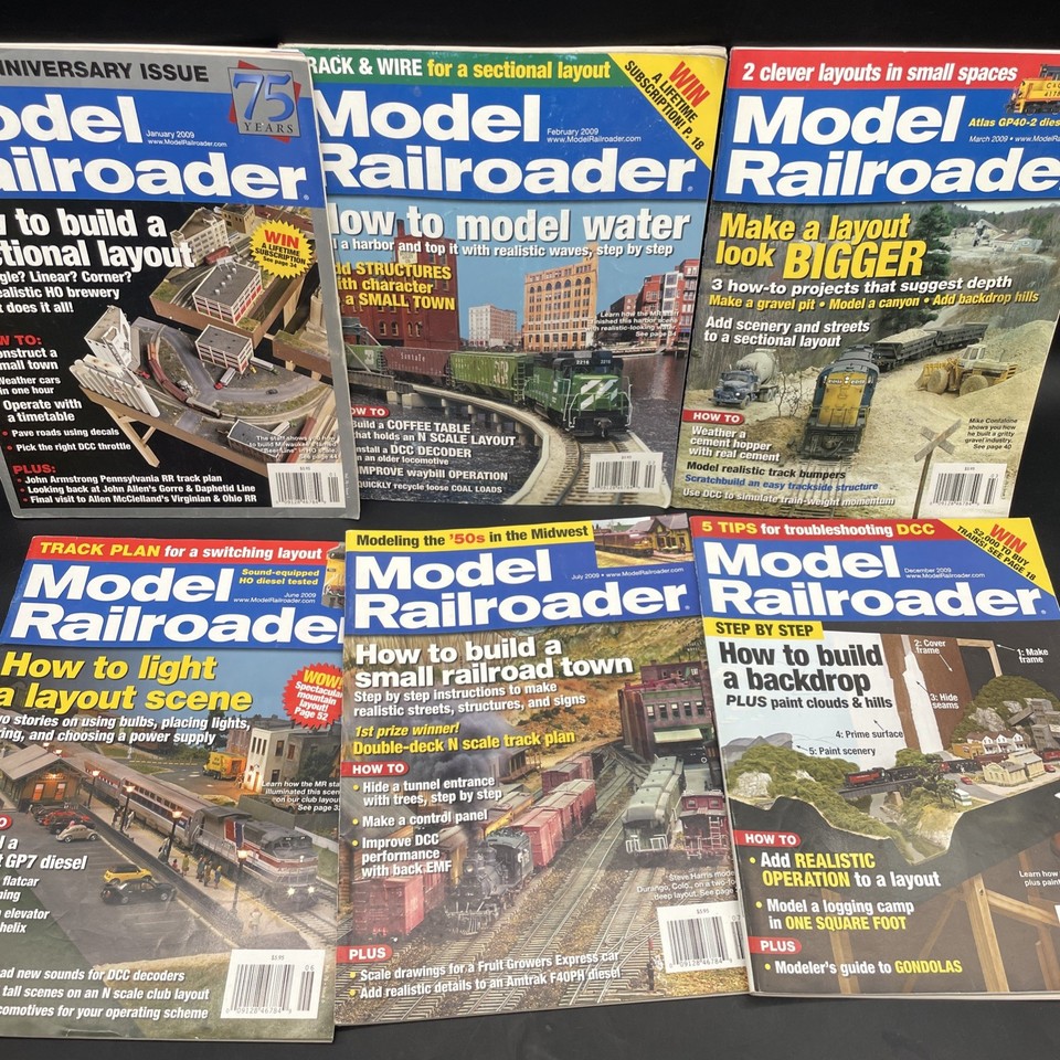 Vintage Model Railroader Magazines Mags 2009 Decade Train - Lot Of 7 | eBay