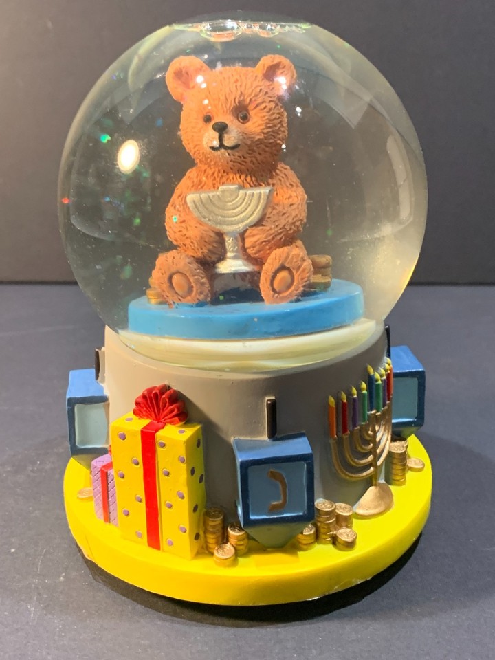 Hanukkah Bear with Menorah Snow Globe by Liberty Procurement – 4" D x 5 ...