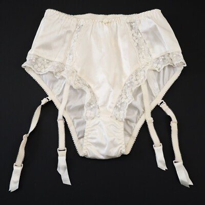 Victoria's Secret VTG 90s Silk Garter Satin High Cut Retro Brief Panty ...