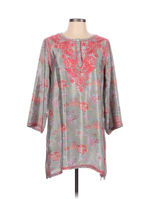 Sevya Women Gray Long Sleeve Blouse L | eBay