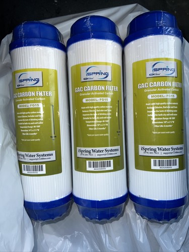 iSpring Carbon Filter Model FG15 10”Lx2.5”Granular Activated-New Sealed ...