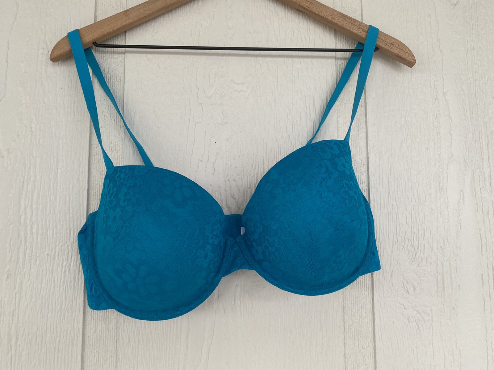 NoBo No Boundaries Sexy Lace Push Up Bra 38D “Blue2” - Gem