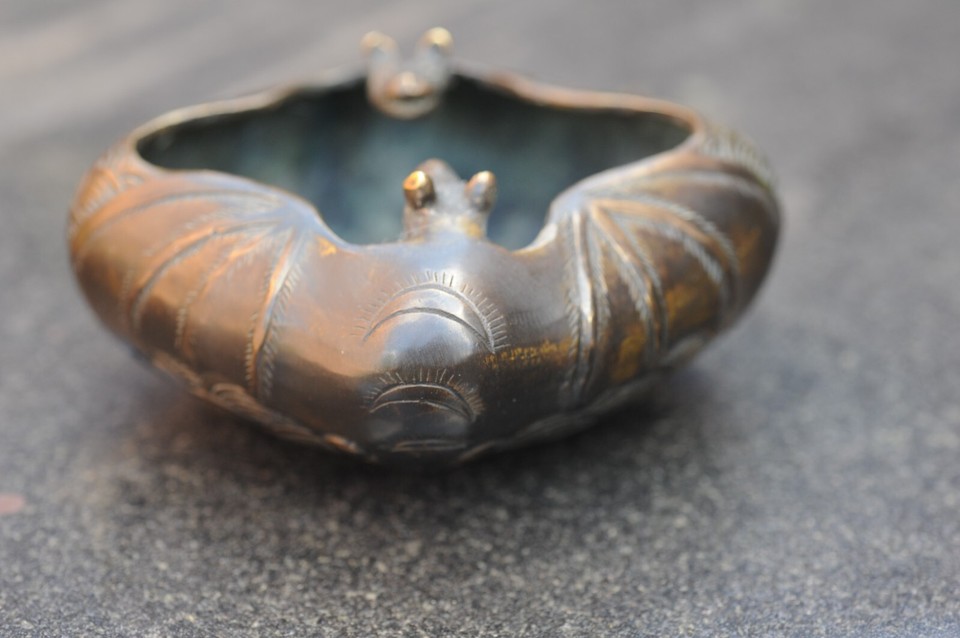 19th Century Japanese bronze signed bat theme bowl 9 cm | eBay
