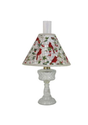 Clear Antique Reproduction Pressed Glass Table Lamp with Cardinal ...