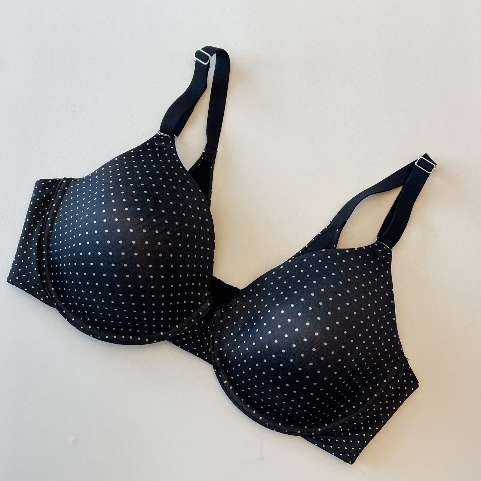 Maidenform Pure Genius Black Polka Dot Bra, Size 40C - Gem