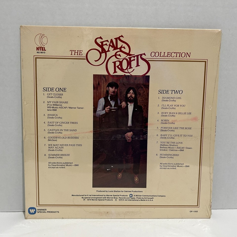 Seals & Crofts Collection Of Original Hits LP Album 1979 K-Tel Mint ...