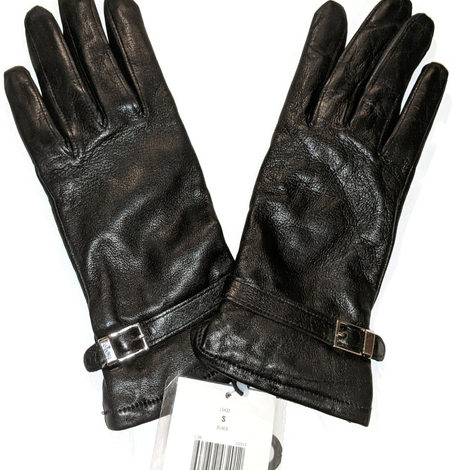 Kim Rogers Women's Buckle Cuff Gloves Leather Gloves, Small, Black. | eBay