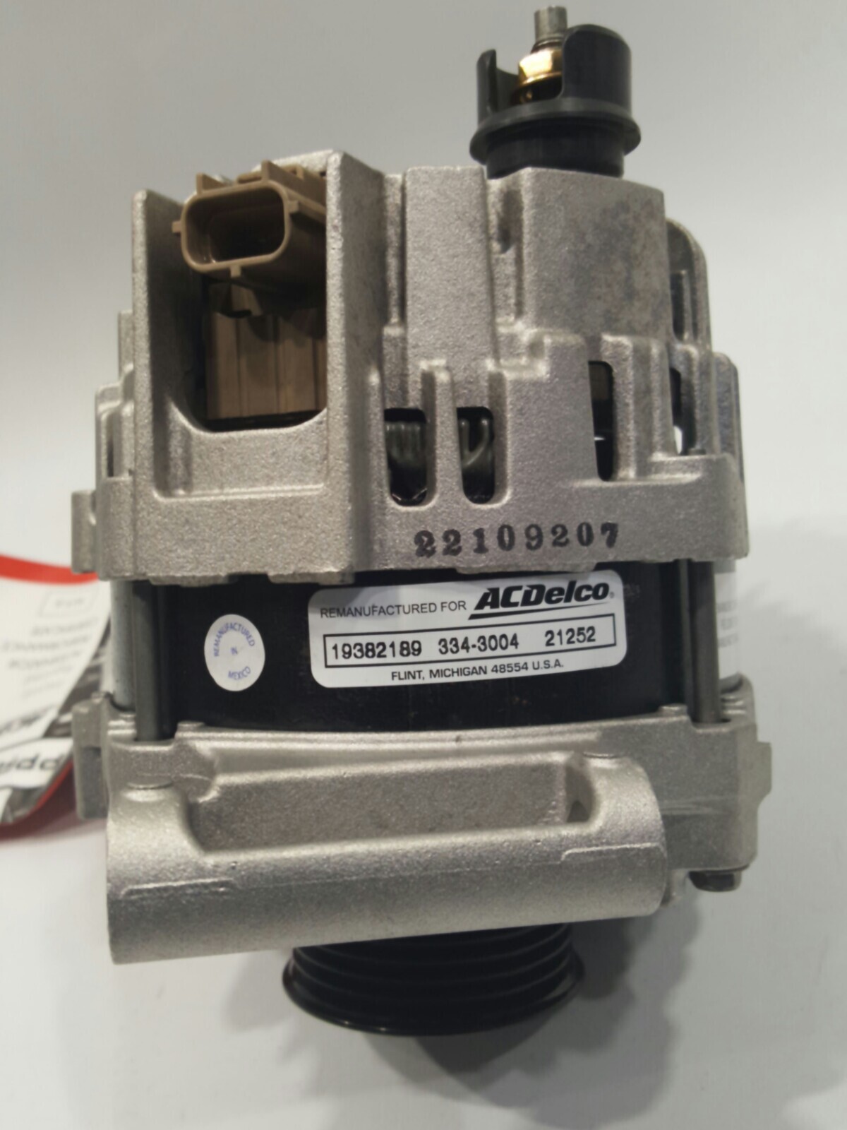 ACDelco Professional Alternator #334-3004 GR2.275 CG EX1 Remanufactured ...