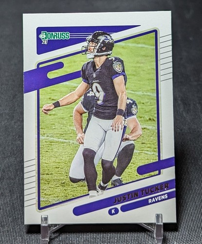 Justin Tucker 2021 Donruss Football Card Base Set #240 Baltimore Ravens ...
