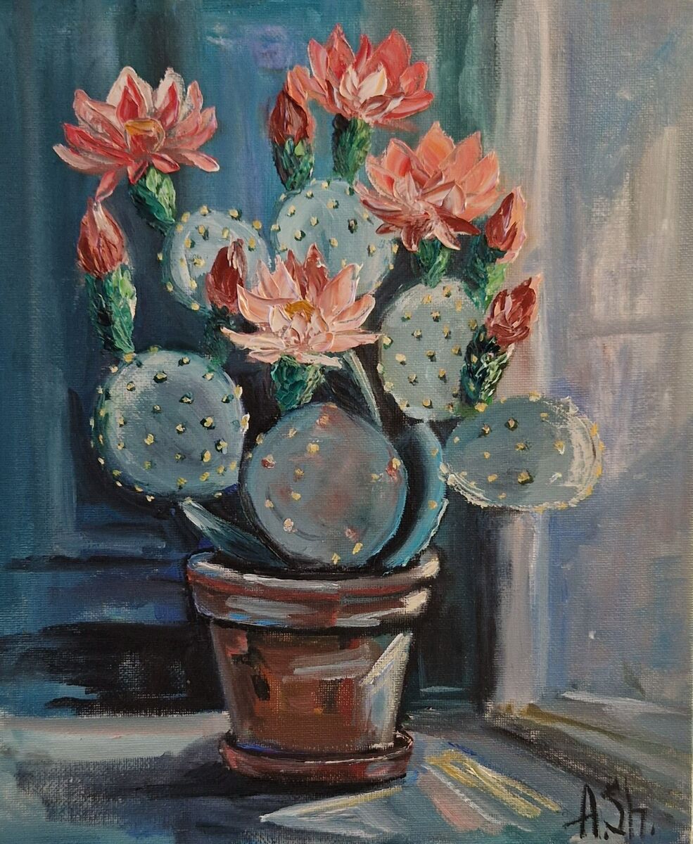 Cactus Flower Painting