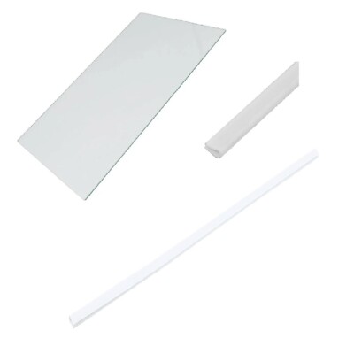 HAIER Fridge Freezer Clear Glass Shelf & Front Edge Trim 450mm x 387mm ...