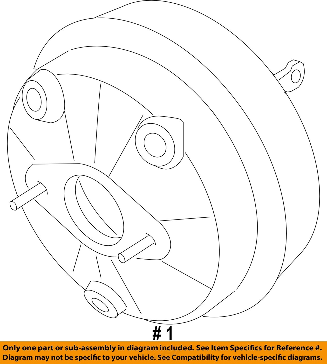 Genuine Chrysler Booster Power Brake 68385586AB / 68385586-AB OEM for ...