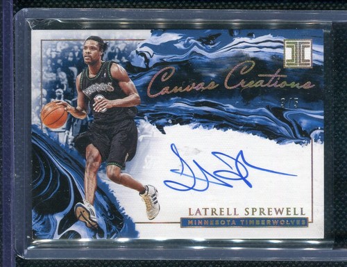 2019-20 Impeccable LATRELL SPREWELL Canvas Creations Auto Autograph ...