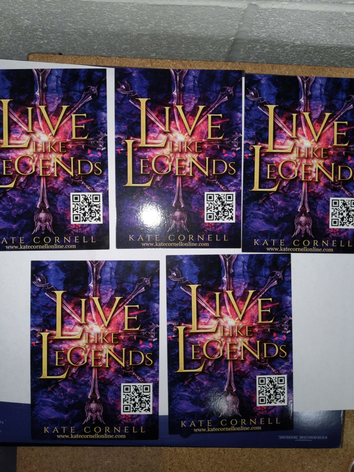 Live Like Legends Kate Cornell author signed postcards | eBay