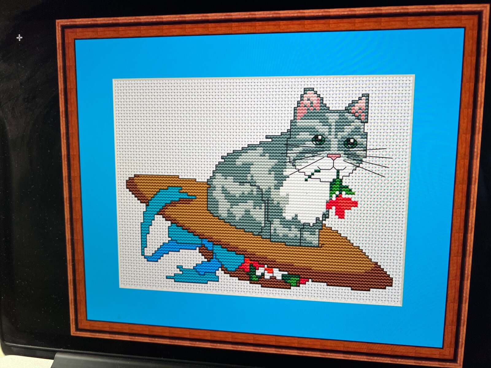 #585 Cat in a hat cross stitch kit - clear chart & quality threads | eBay