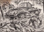1942 FINLAND Finnish ANTI-SOVIET PROPAGANDA POSTER No.22 Against Steel ...