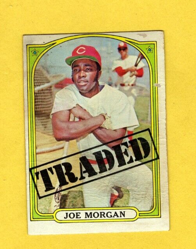 1972 Topps Joe Morgan Traded #752 Cincinnati Reds G/VG FREE SHIPPING | eBay