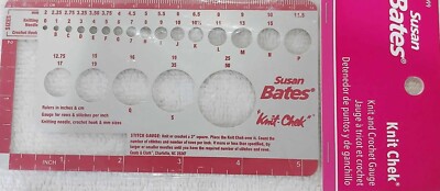 Susan Bates 14099 Knit Chek Knit and Crochet Gauge | eBay
