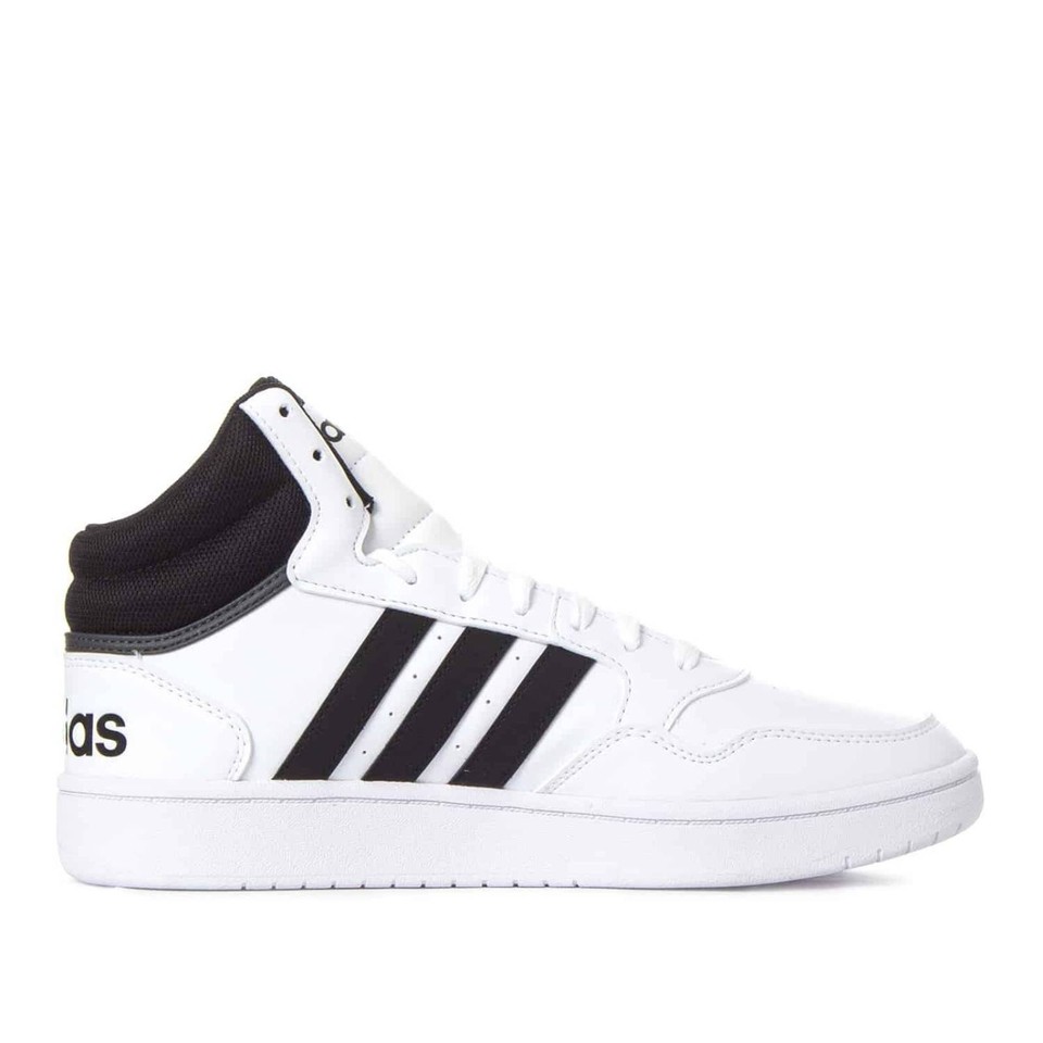 Adidas Hoops 3.0 Mid Men’s Athletic Shoe White Sneaker Footwear ...