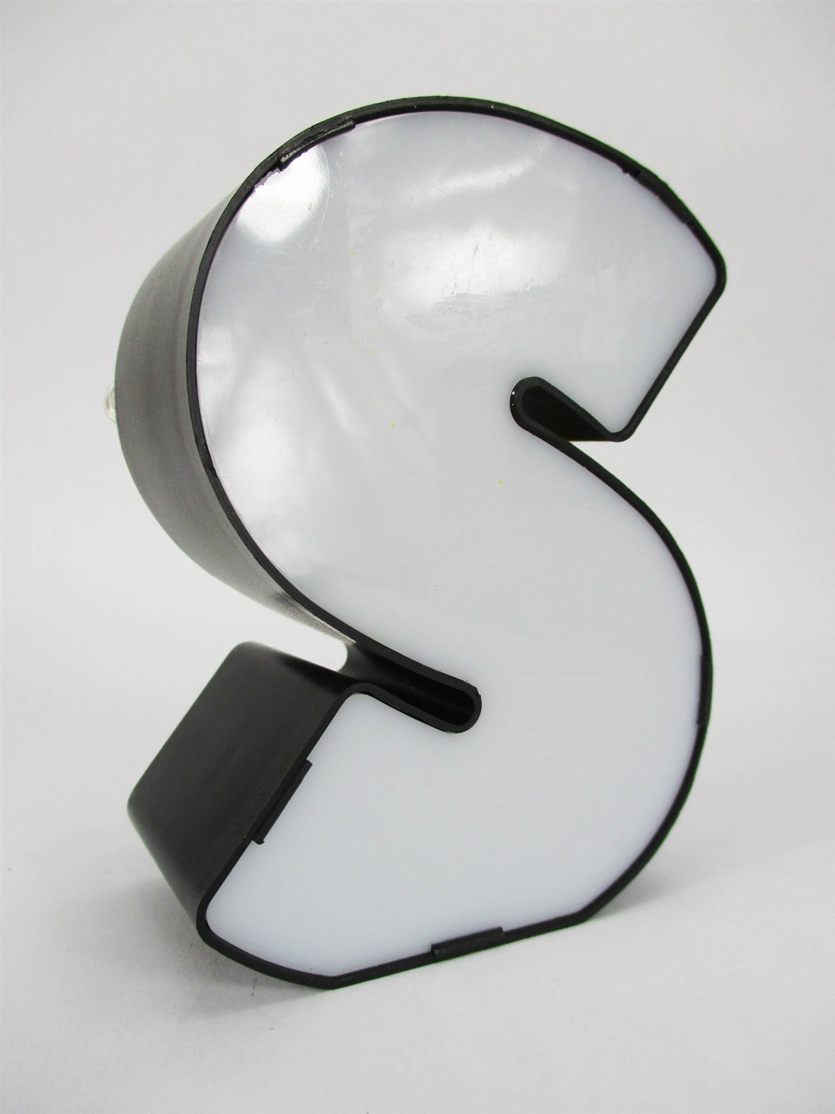 Letter S LED Light 4" Monogram Marquee Mini Tabletop Nightlight w/ 4-Hr ...