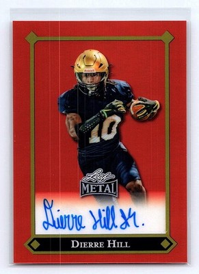 Dierre Hill 2025 Leaf Metal #92L-DH2 Red Auto /15 | eBay