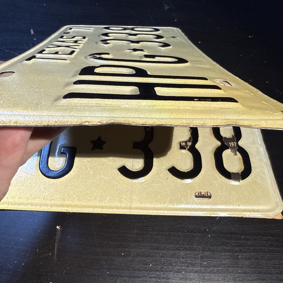 1971 Texas “Passenger” License Plates HPG 338 | eBay