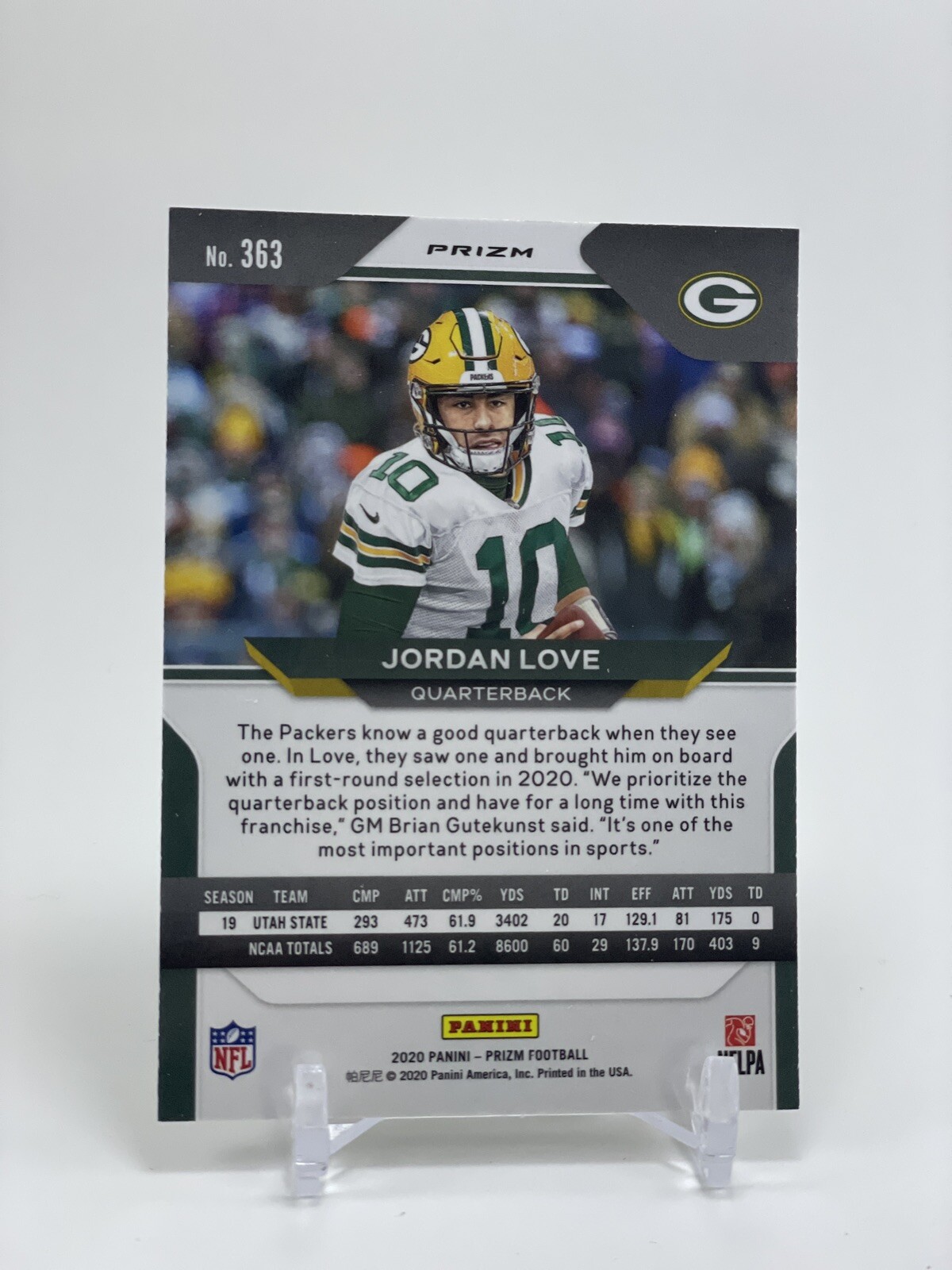 2020 Panini Prizm - Silver Holo - Jordan Love - Rookie Card - Packers ...