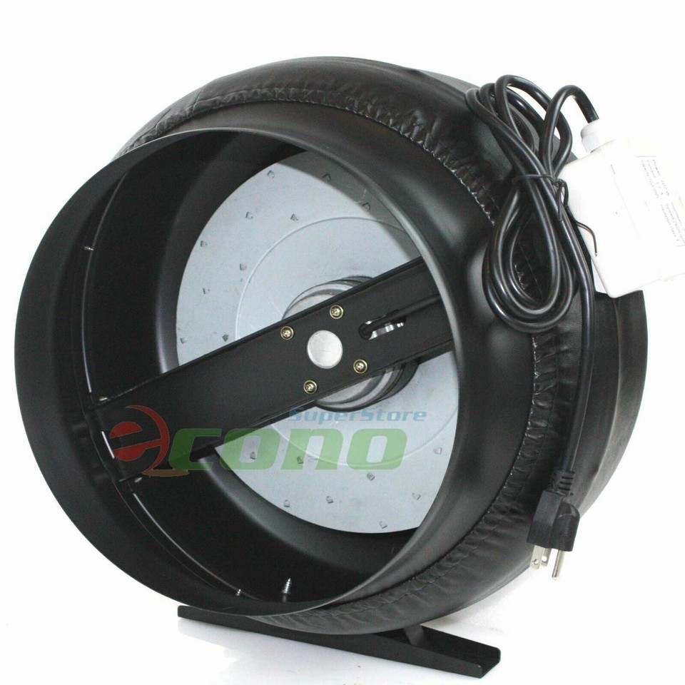 12" Inch Inline Duct Fan Vent Exhaust Air Cooled Hydroponic Fan Blower ...