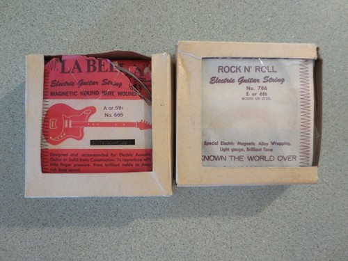 Lot of Vintage La Bella Strings Electric Guitar 8-E and 7-A Original ...
