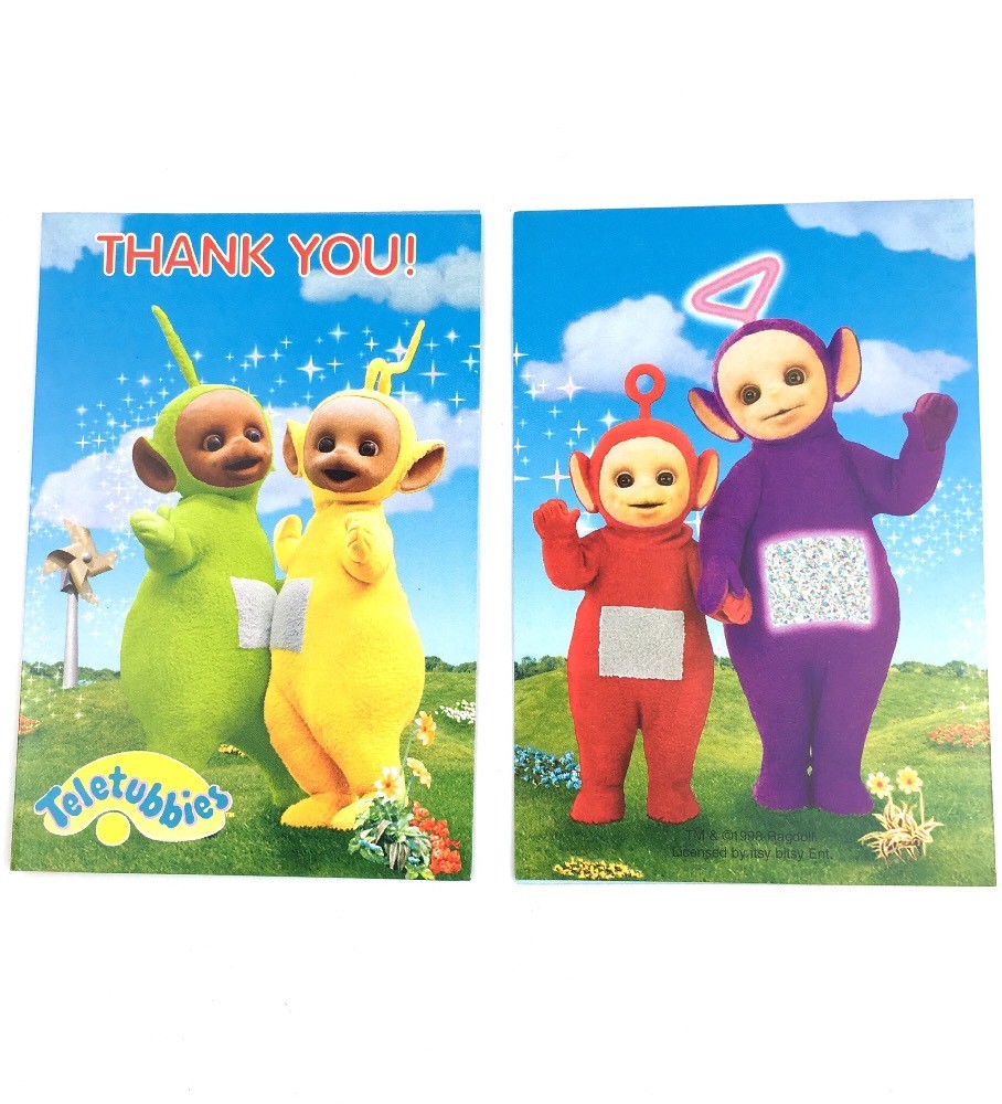 Teletubbies Cards Thank You Dipsy Laa-Laa Po Tinky-Winky 8 Cards w ...