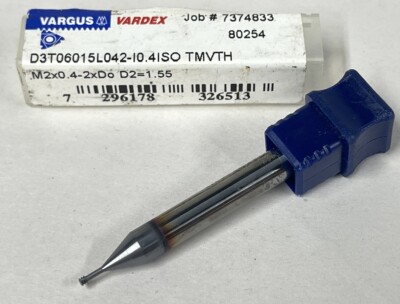 VARGUS VARDEX M2x0.4 Thread Mill, D3T06015L042-I0.4ISO TMVTH, 80254 | eBay