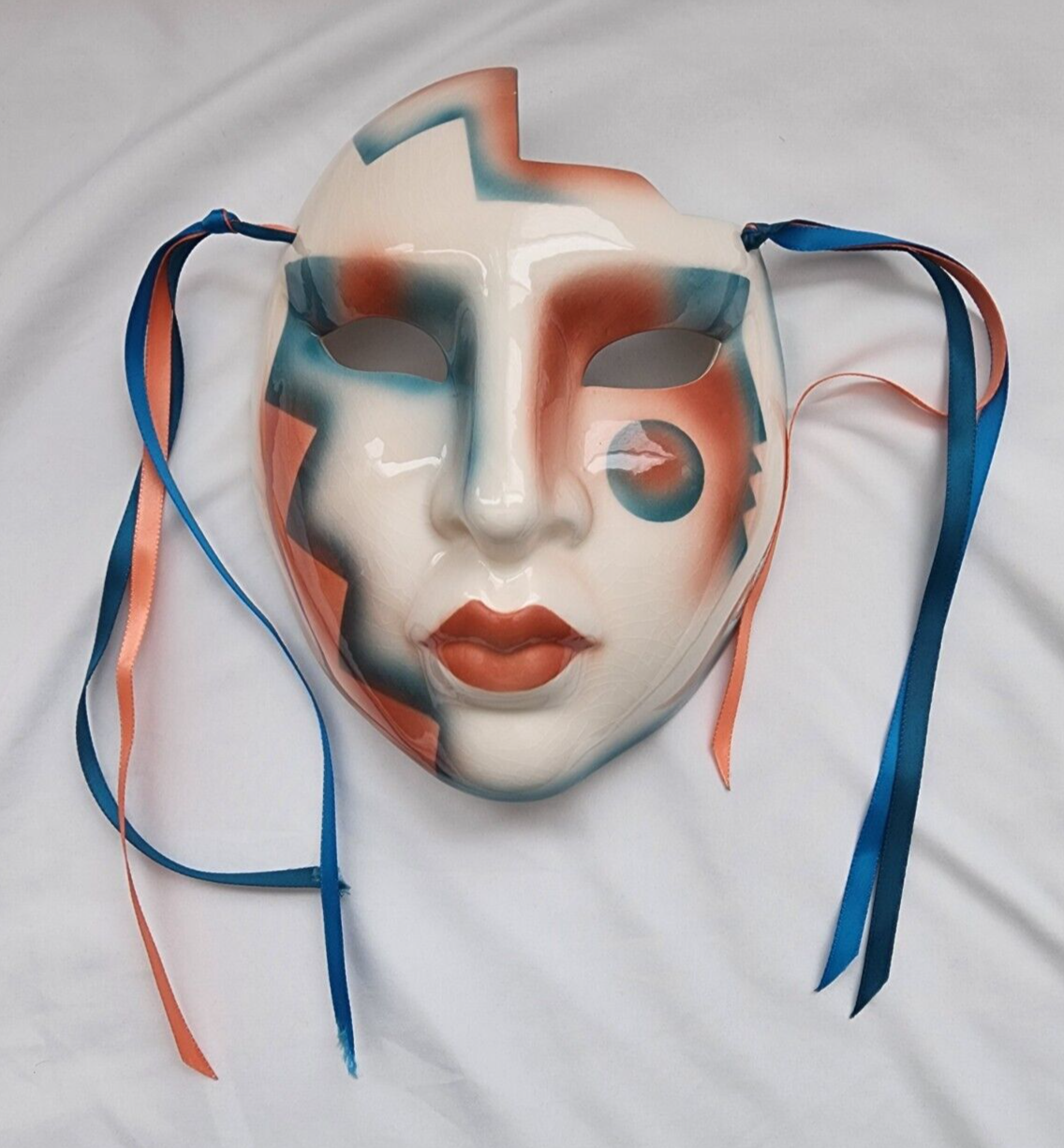 RARE Vintage 1970s/1980s "About Face, Clay Art" Brand Mardi Gras Mask ...