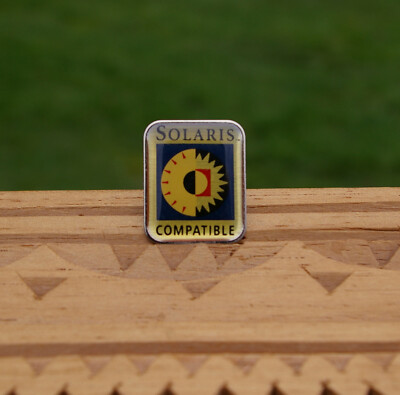 Solaris Compatible Oracle Operating System 1" Metal & Enamel Lapel Pin ...