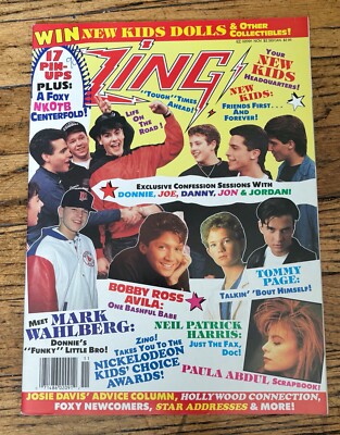 Zing Magazine November 1990 NKOTB Bobby Ross Avila Tommy Page Paula ...