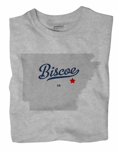 Biscoe Arkansas AR T-Shirt MAP | eBay