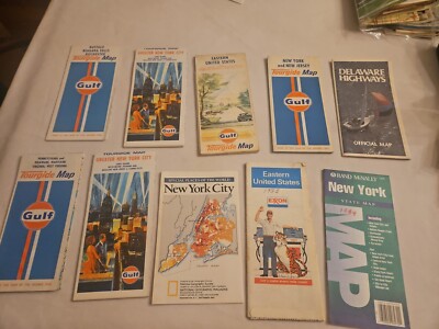 Vintage Collector's Maps, New York, New Jersey, Eastern USA & More, Lot ...