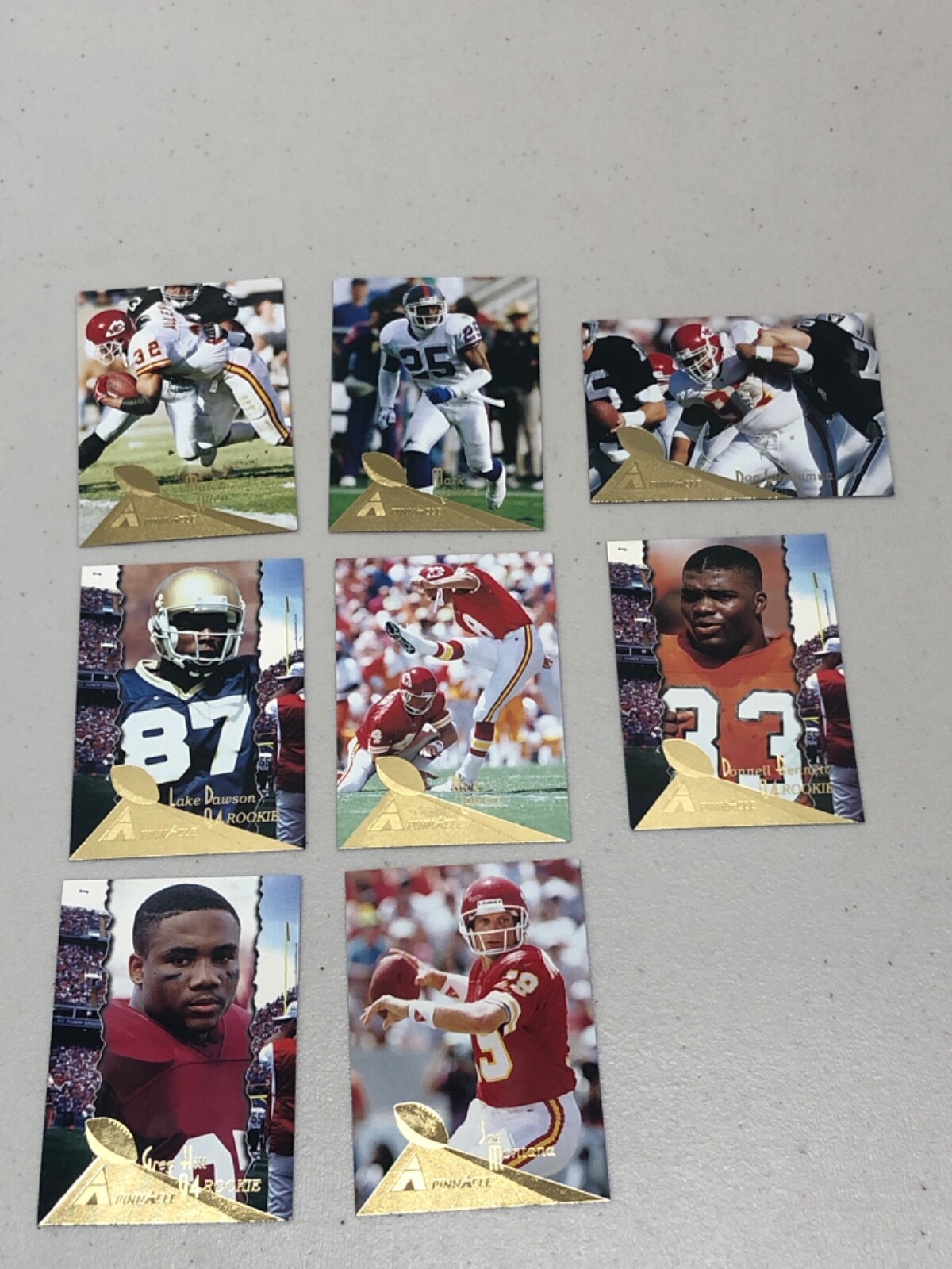 Lot of 8 Vintage Pinnacle Chiefs Football Cards | eBay