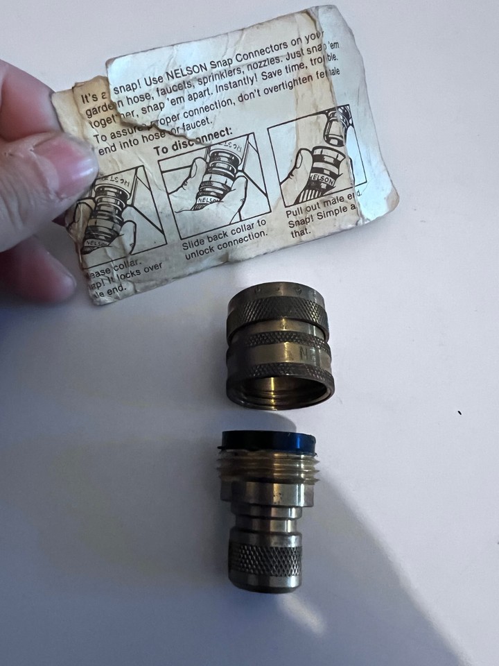Nelson Brass Hose Quick Connectors Set, Male and Female | eBay