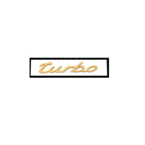 1x Gold Turbo S Racing Badge Sticker Car Trunk Rear Emblem Decal High ...
