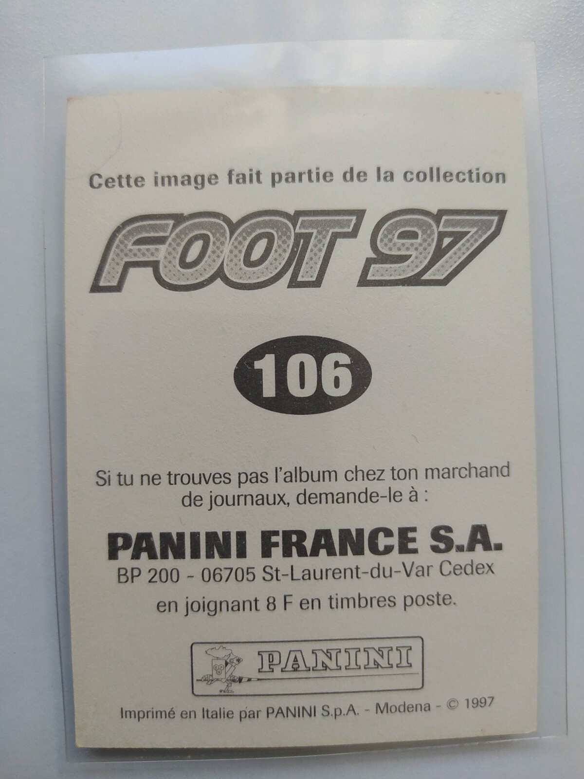 PANINI FOOT 97 - #106 ÉCUSSON - RC LENS - TBE - Collection | eBay