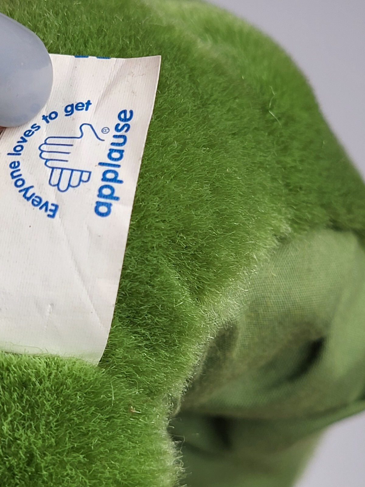 Applause Russ Berrie Green Frog Hand Puppet Realistic Ribbit Sound ...