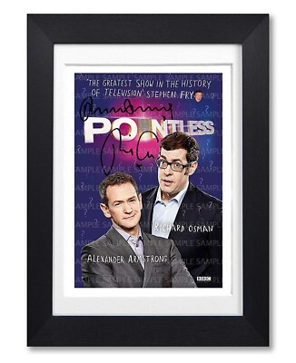 POINTLESS CAST SIGNED POSTER BBC TV SHOW SERIES DVD PRINT PHOTO ...
