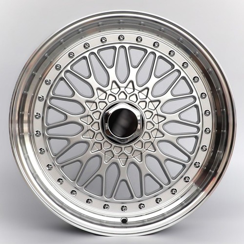 18" RS STYLE SILVER MACHINE LIP STAGGERED WHEELS RIMS 5X112 5X120 18X8 ...