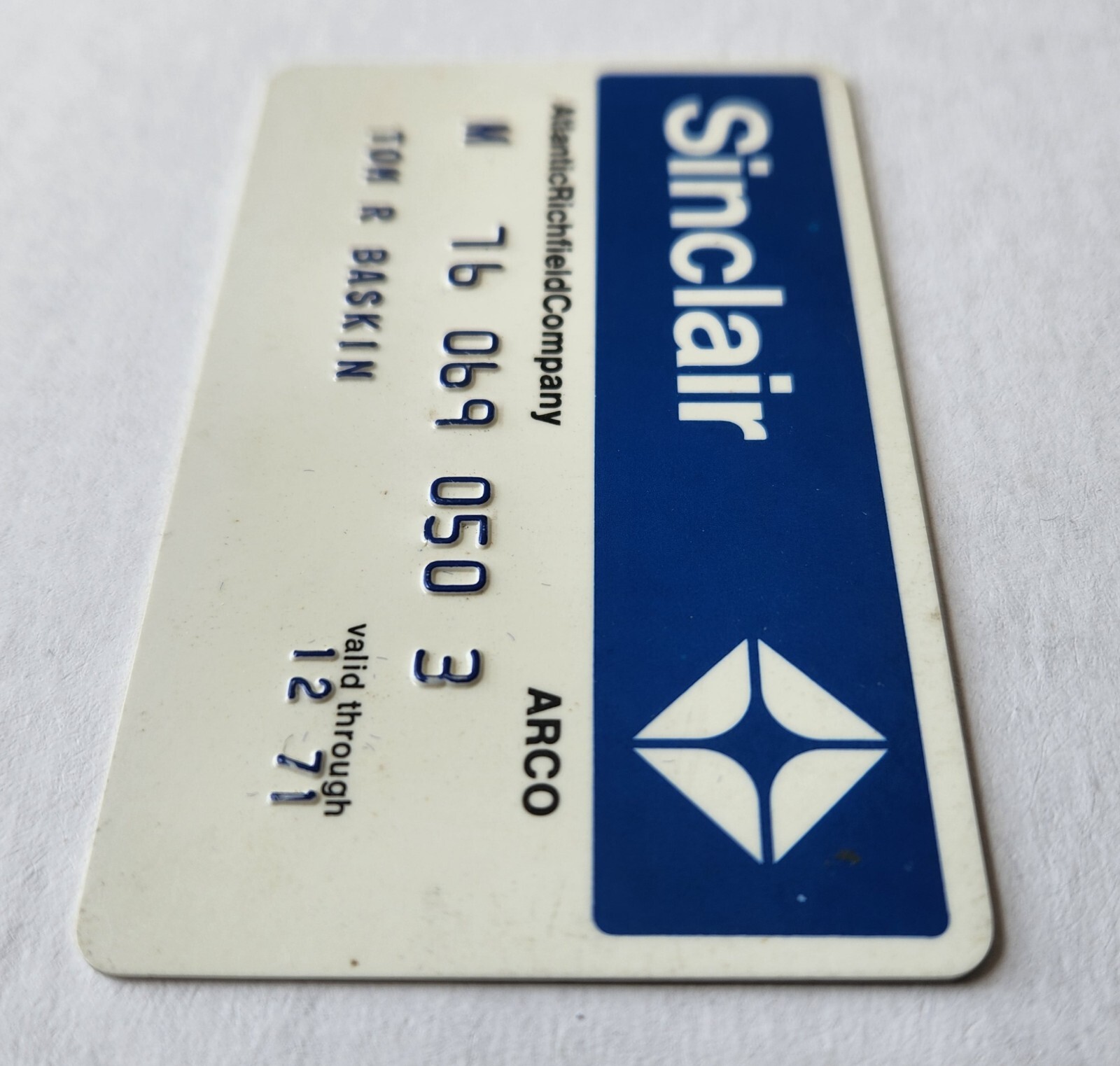 Sinclair Atlantic Richfield Company Expired Vintage Card. Pre-Owned ...