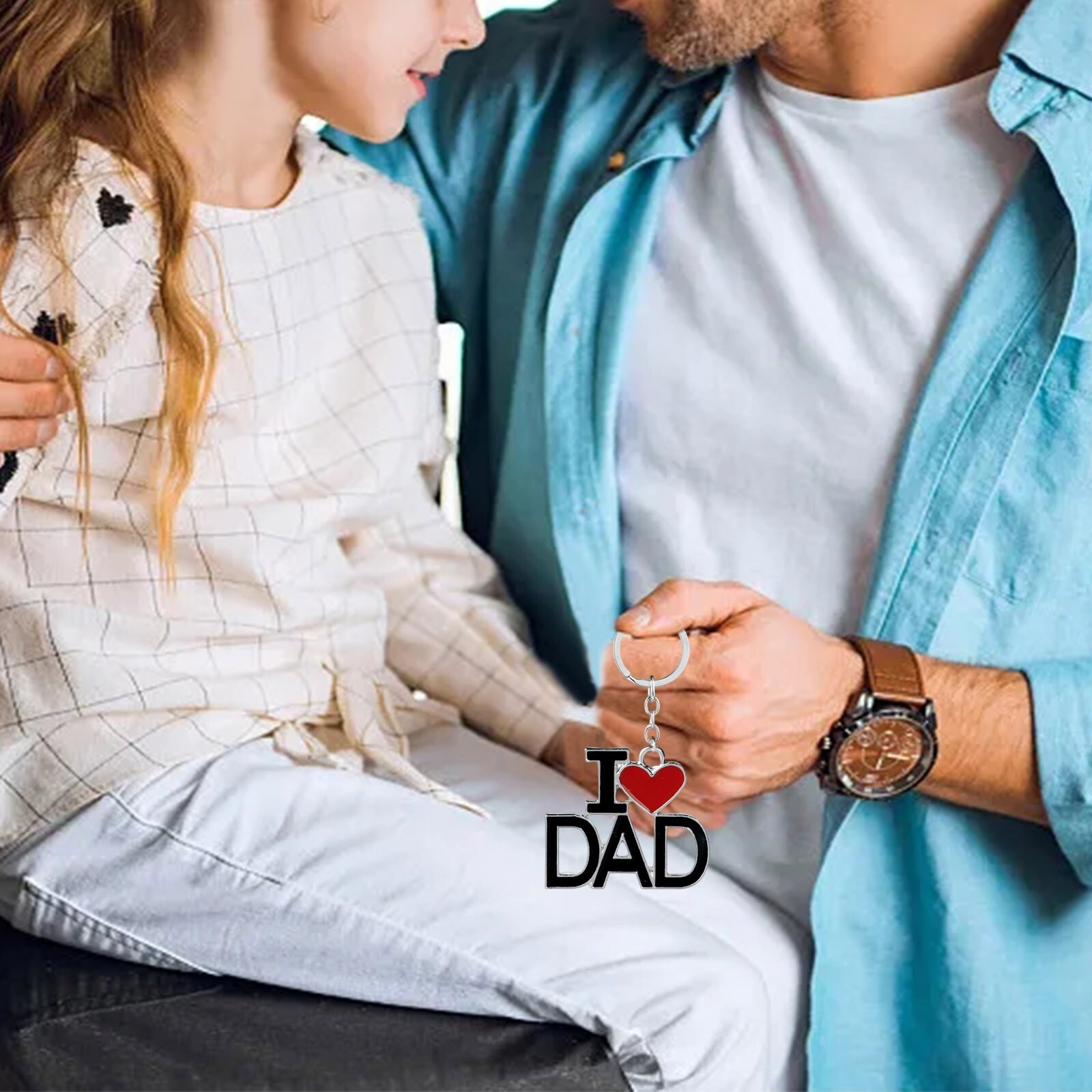 Family Keychain Set With DAD MOM MAMA PAPA Heart Shaped Keychains (Set ...