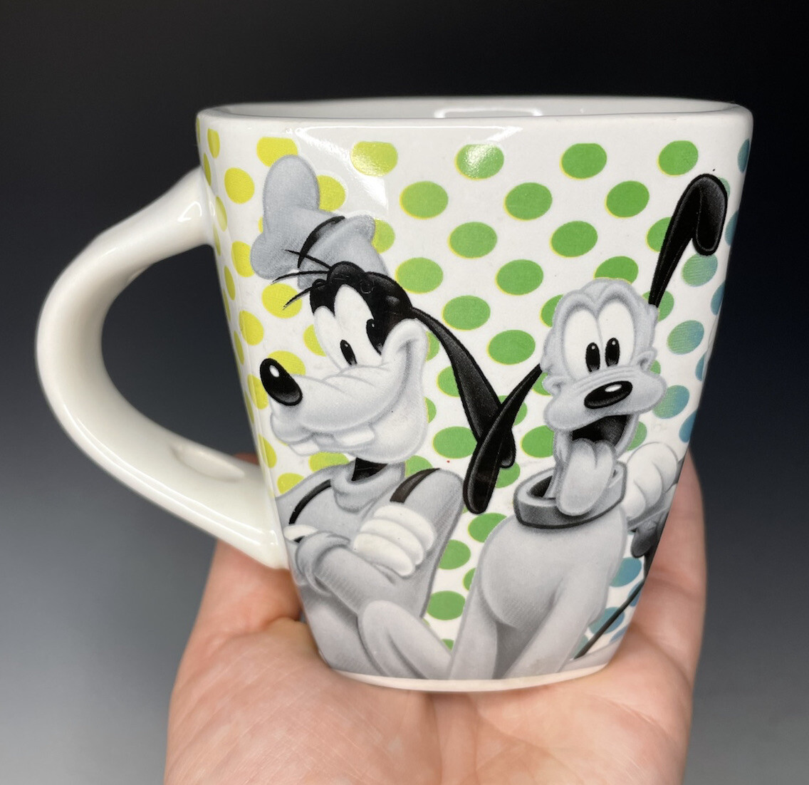 Disney Mickey Minnie Goofy Daisy Donald Jerry Leigh Black Rainbow Mug ...