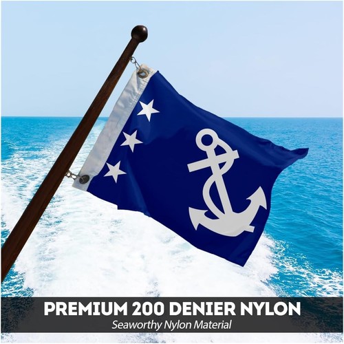 AGAS Past Commodore Officers Flag Outdoor-Indoor Flag-12"x18"- 200D ...